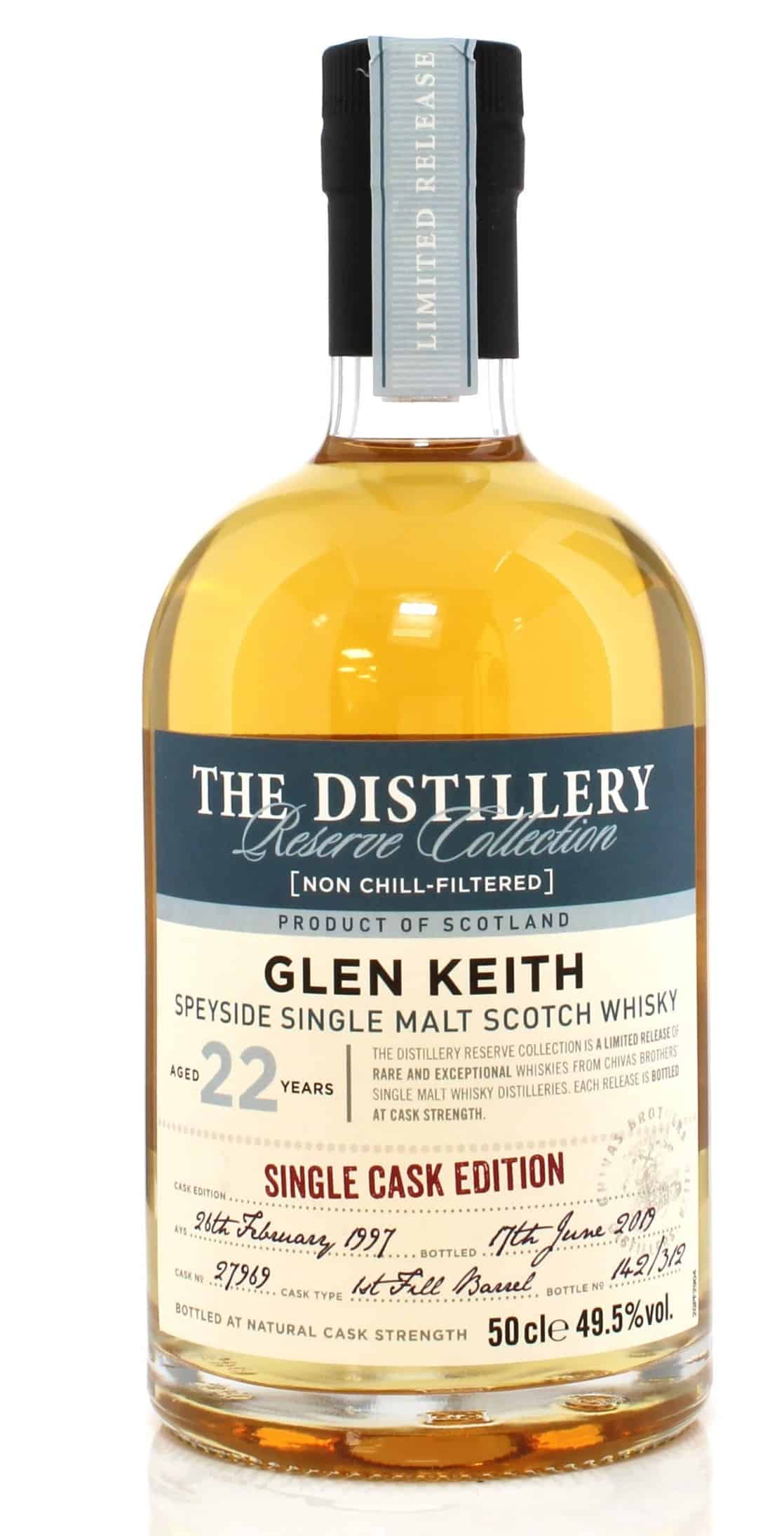 Glen Keith 22 Year Old Distillery Reserve Collection Speyside Single ...