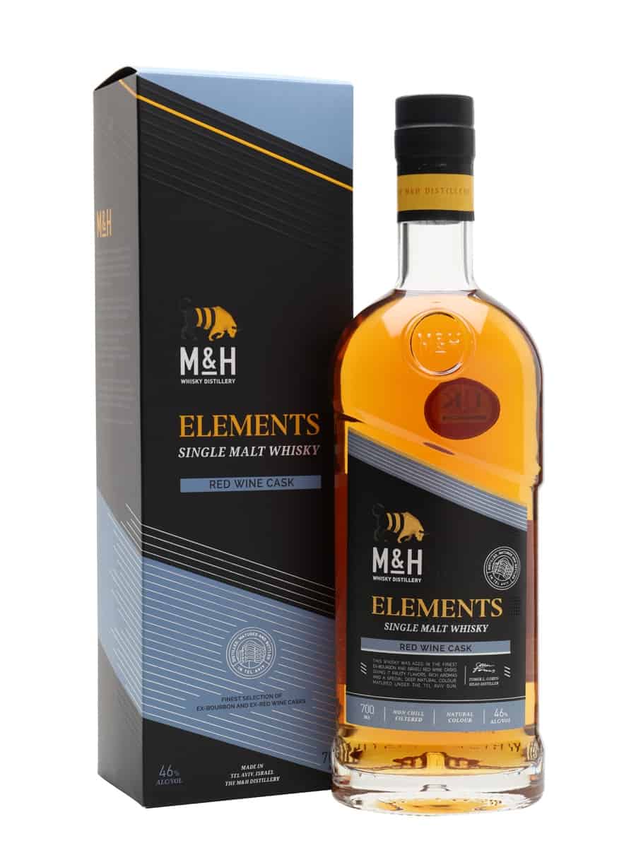 Milk & Honey Elements Red Wine Cask Finished Single Malt Israeli Whisky